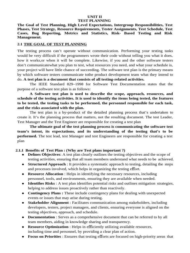 Essential Guide to Test Planning | PDF | Software Testing | Personal ...