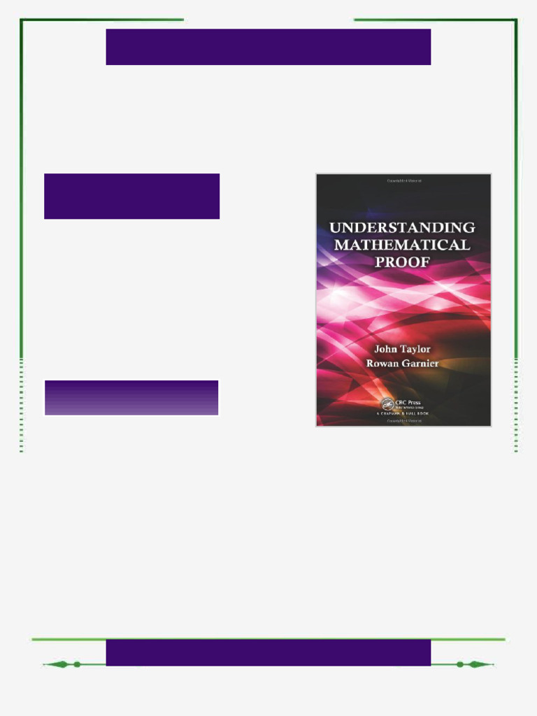 Understanding mathematical proof 1st Edition John Taylor ebook premium ...