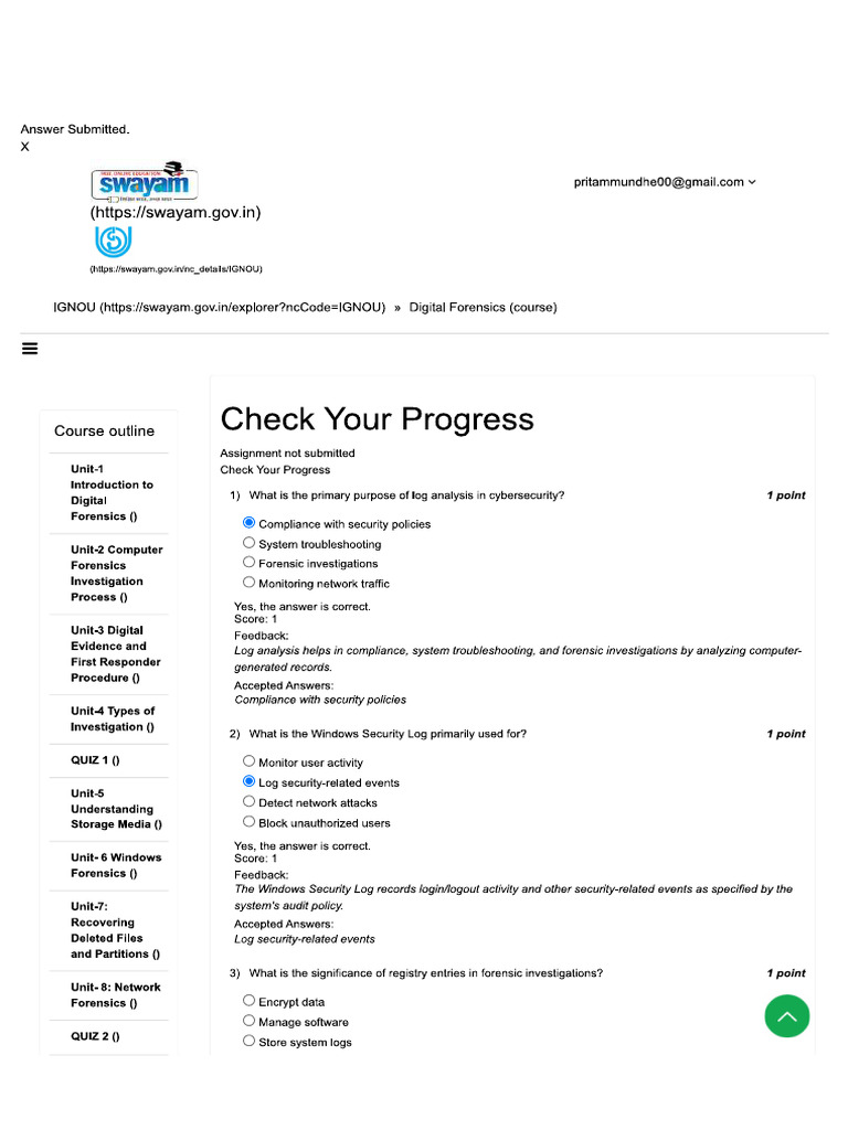 Digital Forensics - Unit 10 - Assignment 01 | PDF