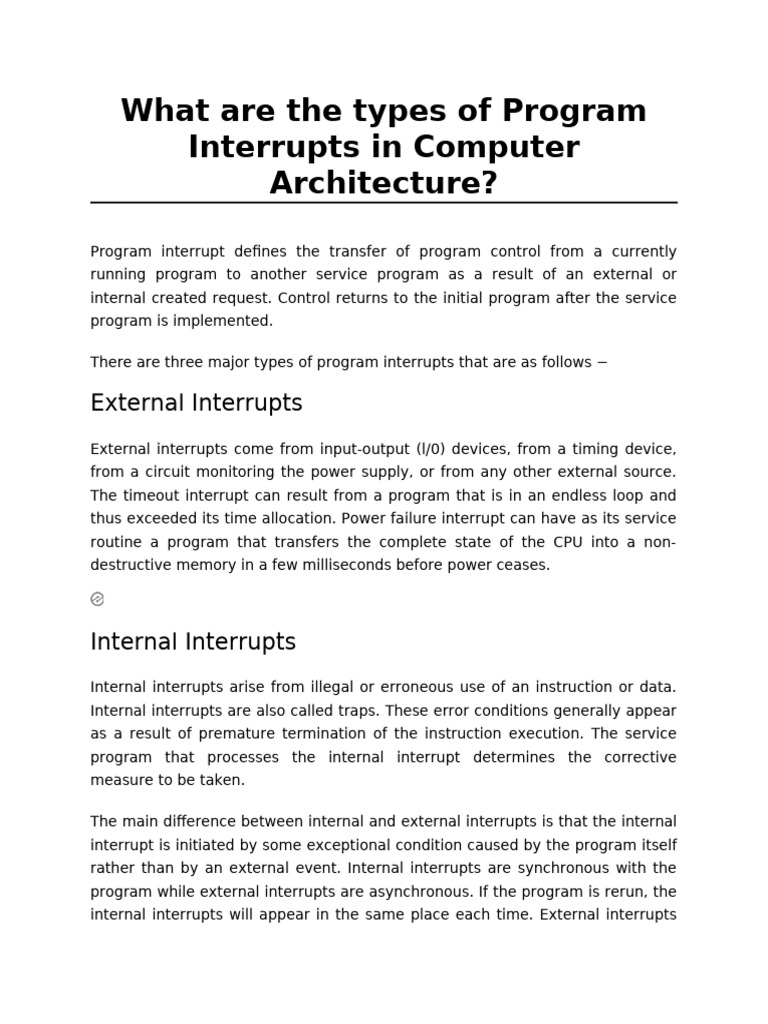 Program Interrupt | PDF