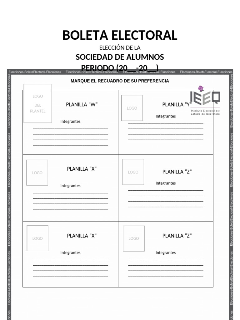 Boleta Electoral | PDF