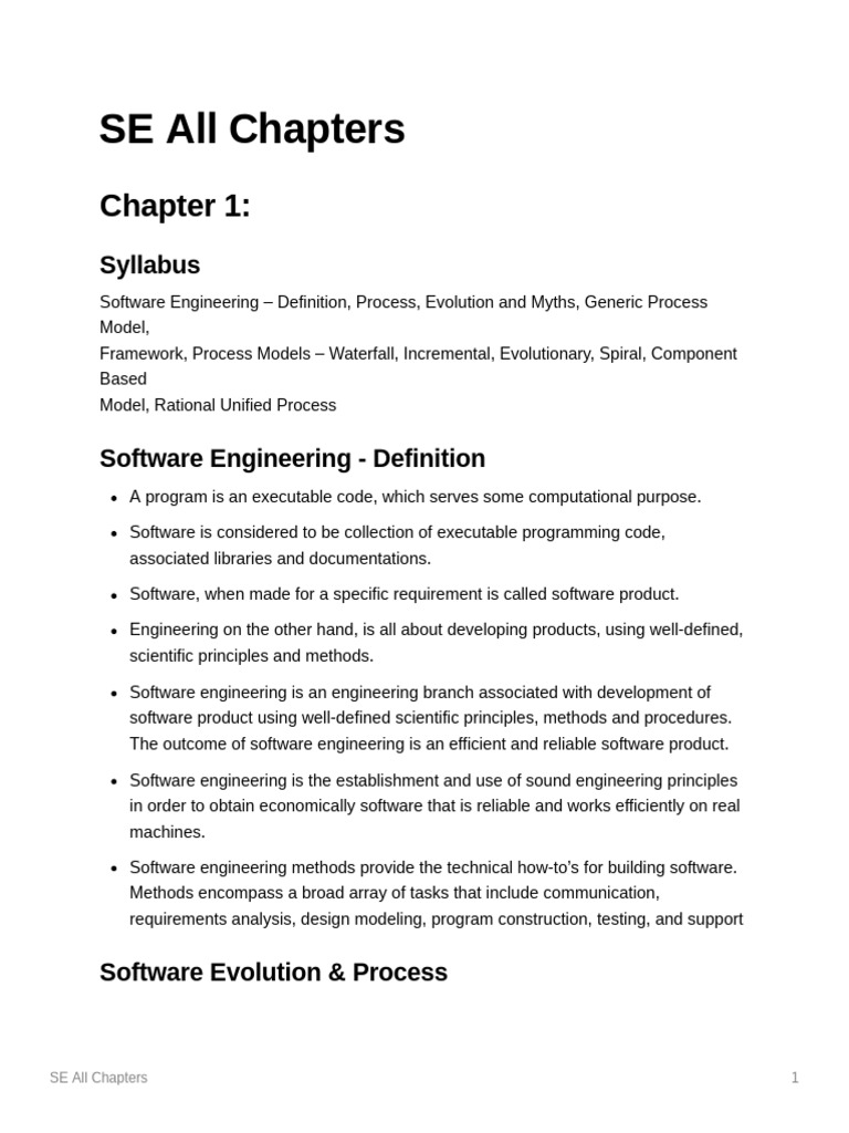 SE All Chapters | PDF | Use Case | Software Development Process