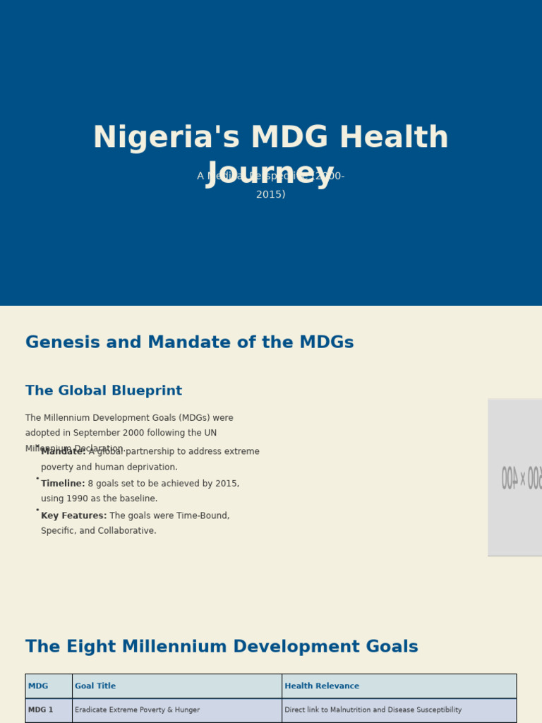 Millennium Development Goals in Nigeria | PDF | Millennium Development ...