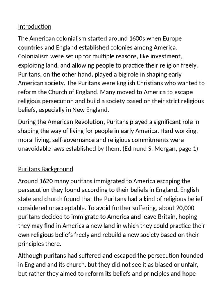 American Colonialism | PDF | Puritans | Last Judgment