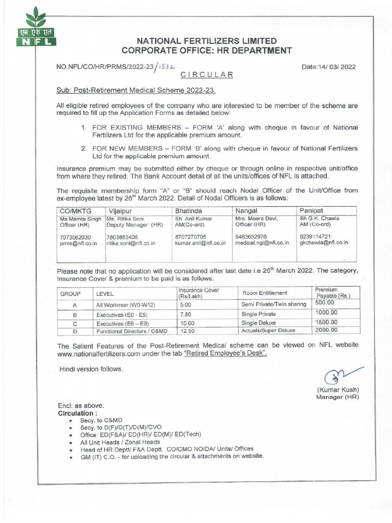 Prms Circular Fy 2022-23 | PDF