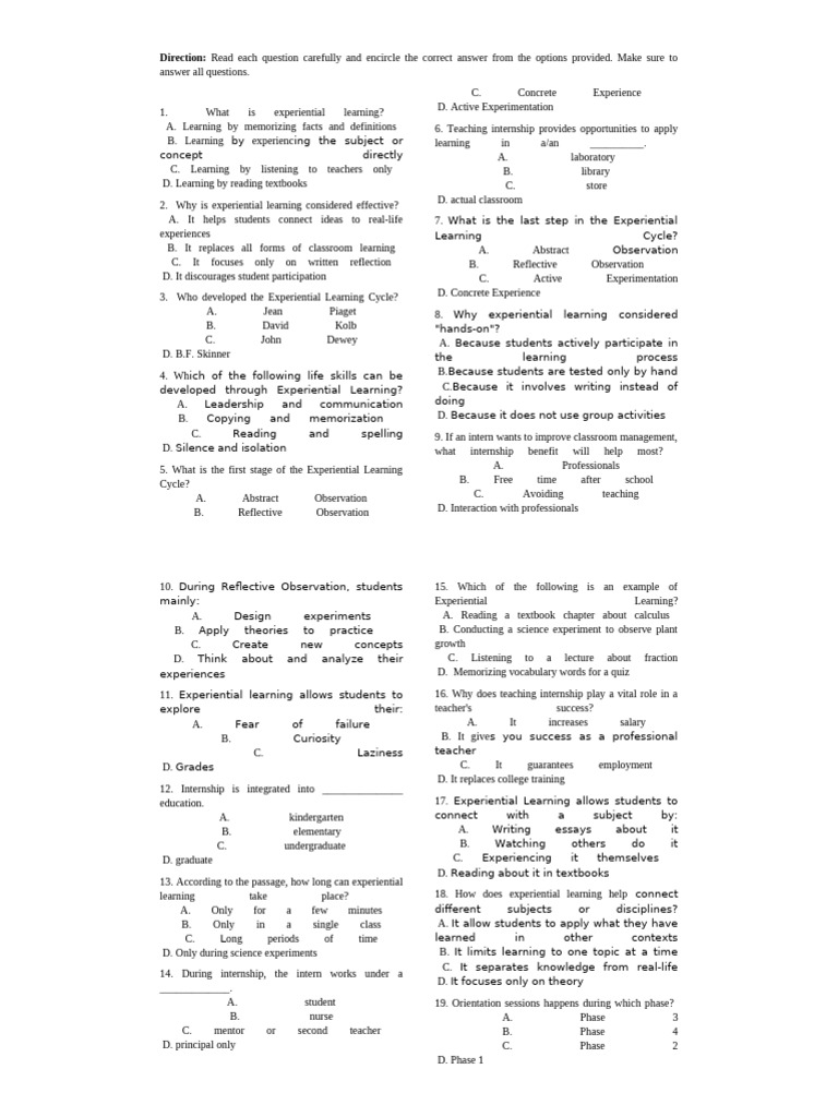 Tomas Corpin Tos and Questionnaire | PDF | Teachers | Learning