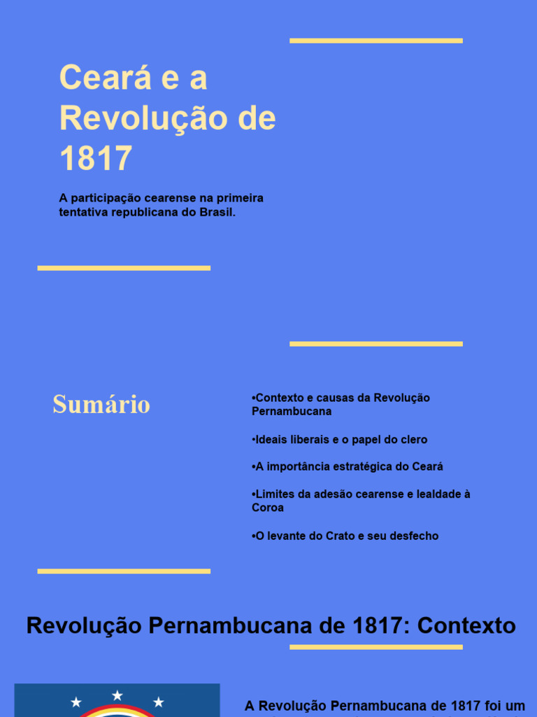 Ceará na Revolução de 1817: Contexto e Impacto | PDF | Brasil