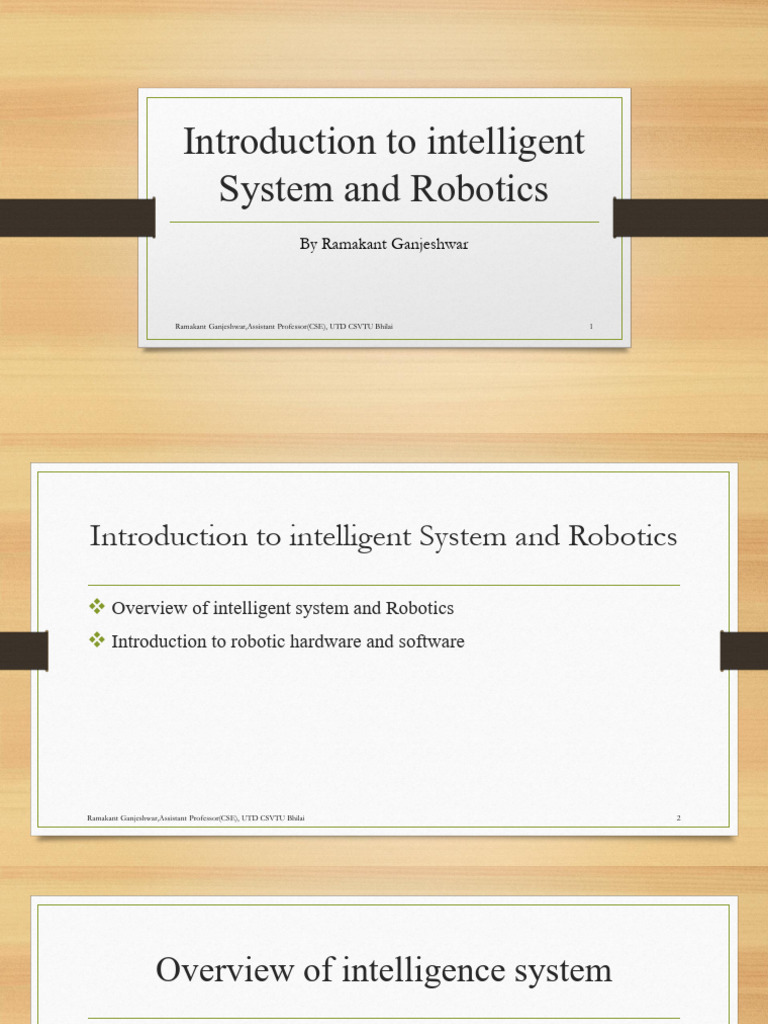 1.1. Overview of Intelligent System and Robotics With Logo | PDF ...