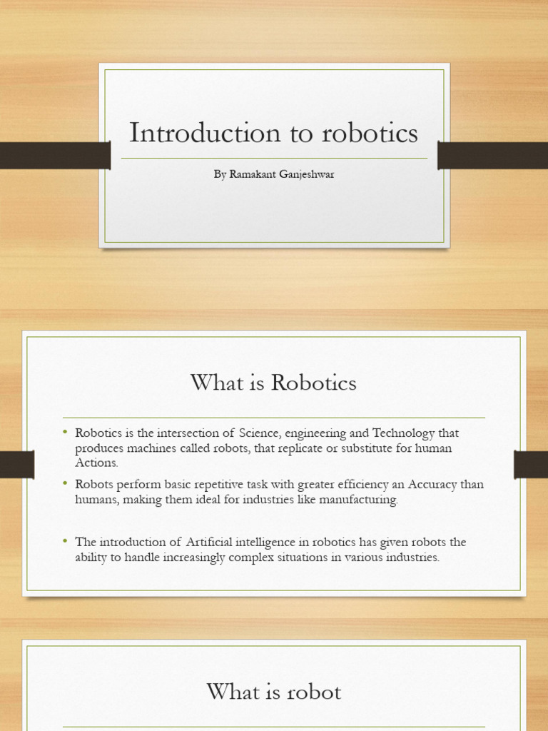 Introduction to Robotics and Its Components | PDF | Robot | Robotics