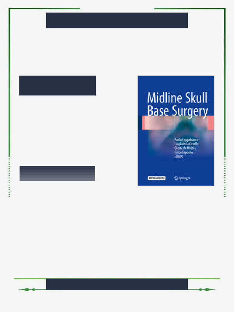 Midline Skull Base Surgery 1st Edition Paolo Cappabianca eBook full ...