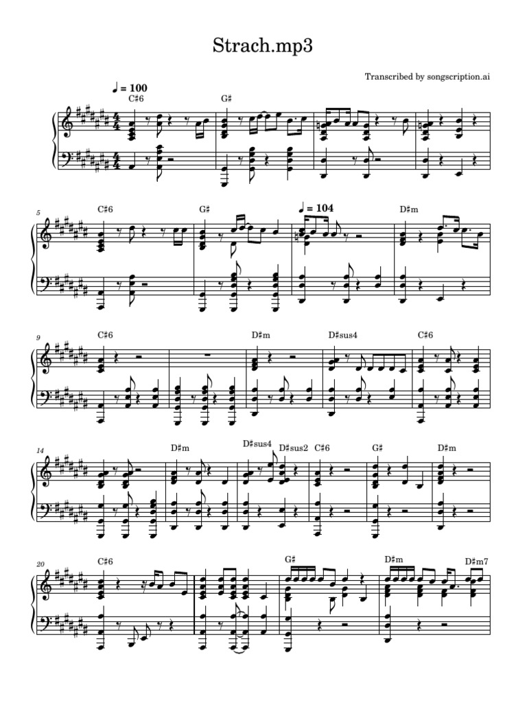 Strach.mp3 Transcription and Analysis | PDF