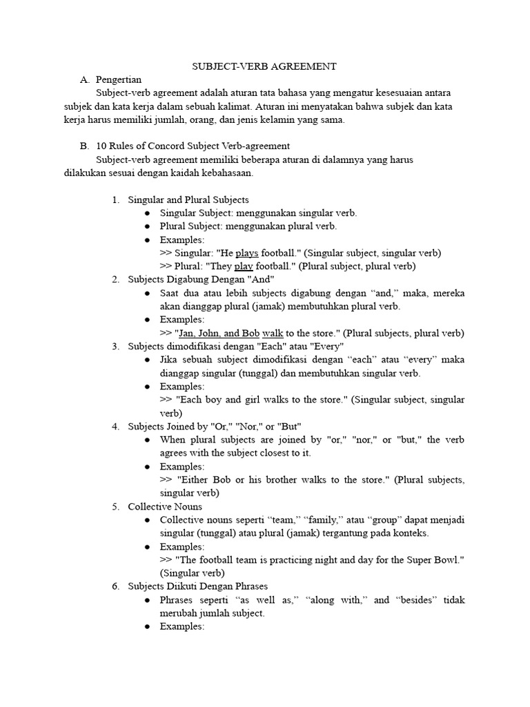 Materi 11 - Subject-Verb Agreement | PDF