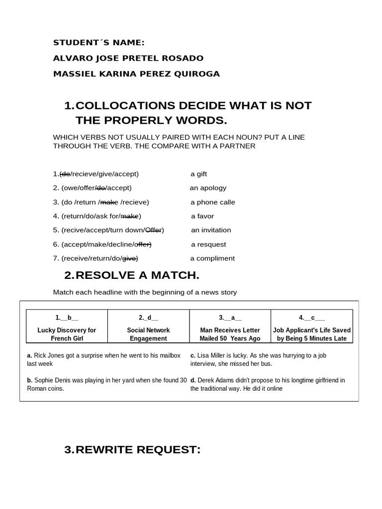 Taller Unidades 2, 3 y 4 Lengua Extrangera Conversacion | PDF | Linguistics