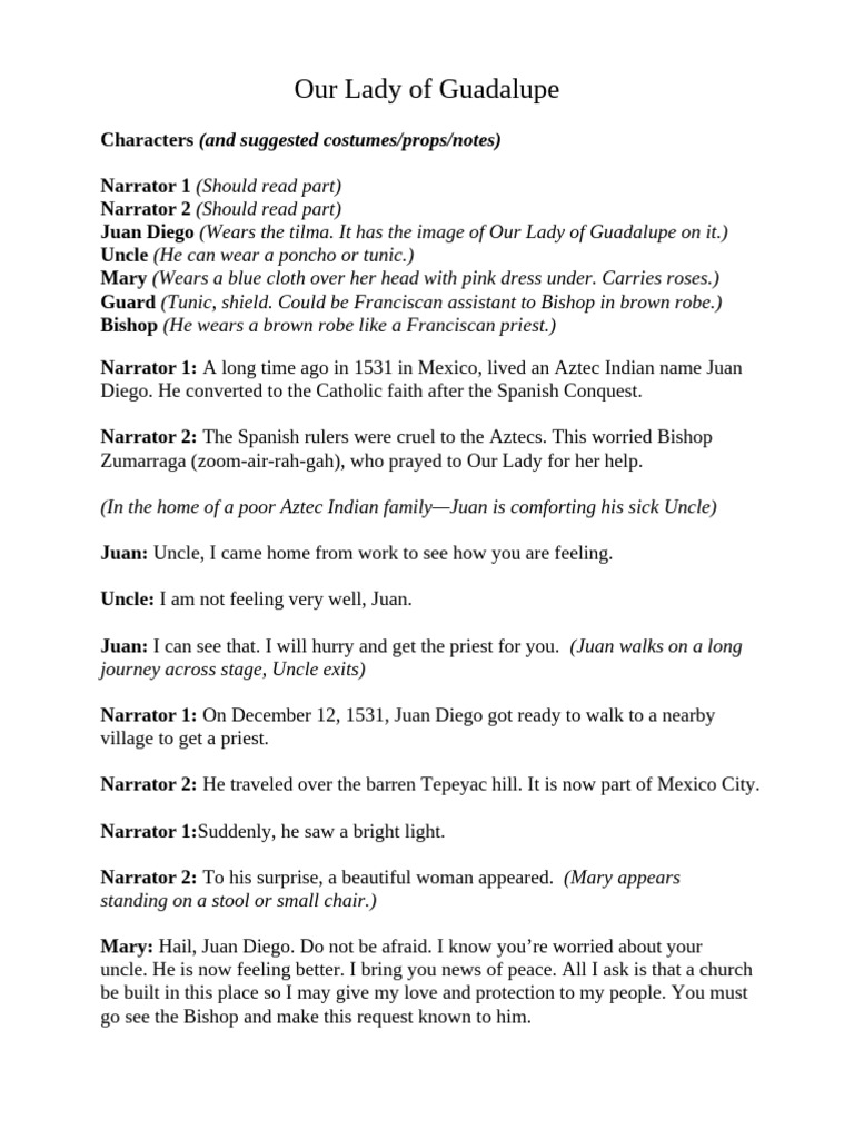 Edited 10.28.23_Our Lady of Guadalupe | PDF | Mary, Mother Of Jesus