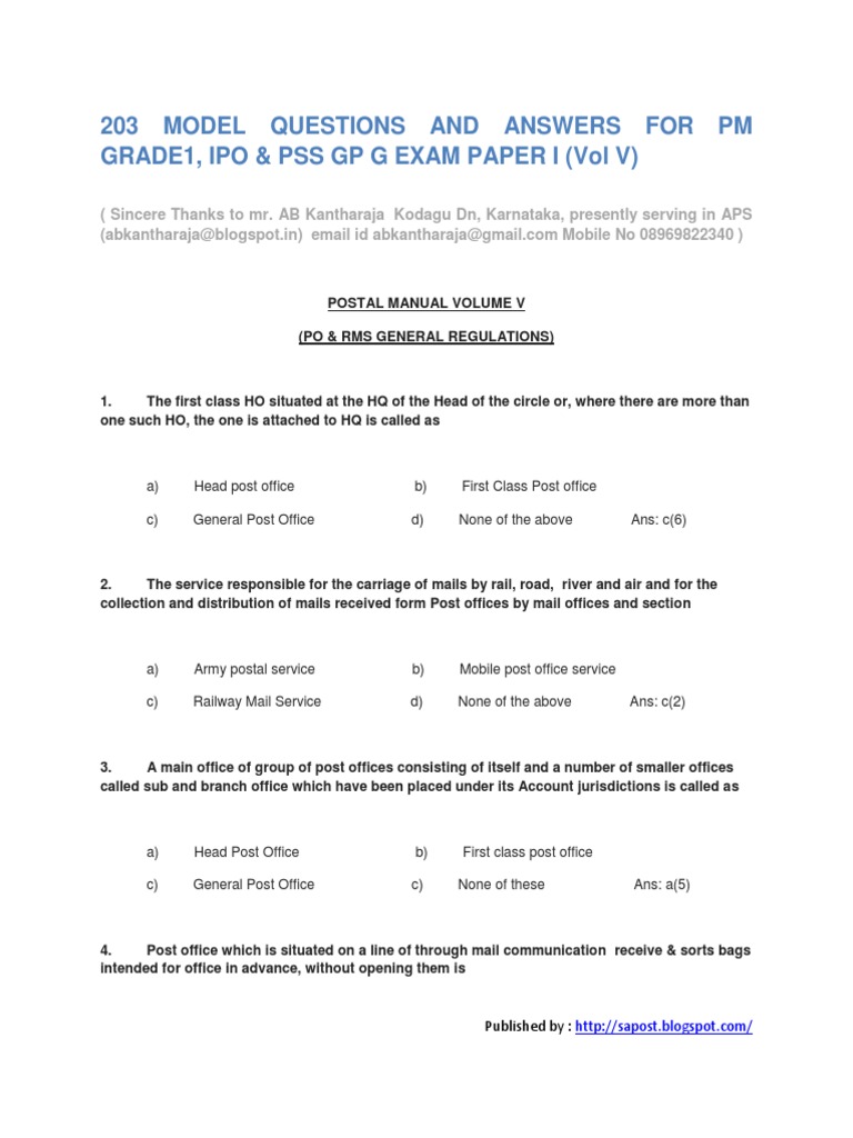 Postal Manual Vol V | PDF | Mail | United States Postal Service