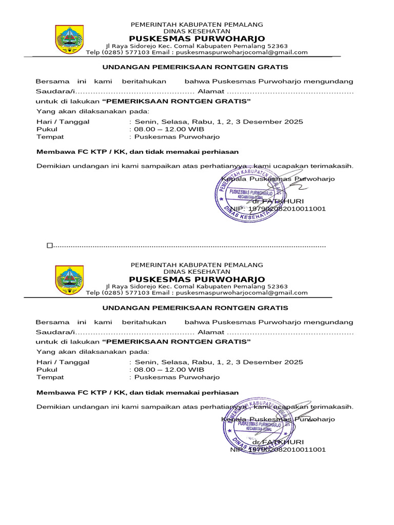 Surat Undangan ACF Untuk Peserta Draff | PDF