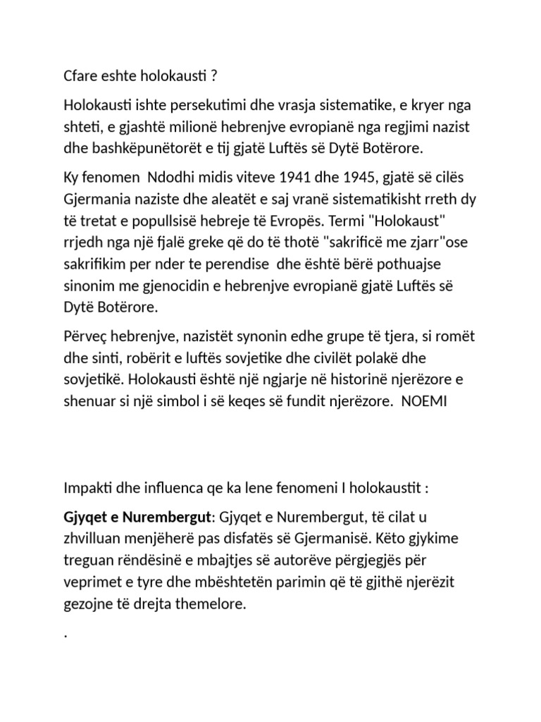 Cfare Eshte Holokausti | PDF