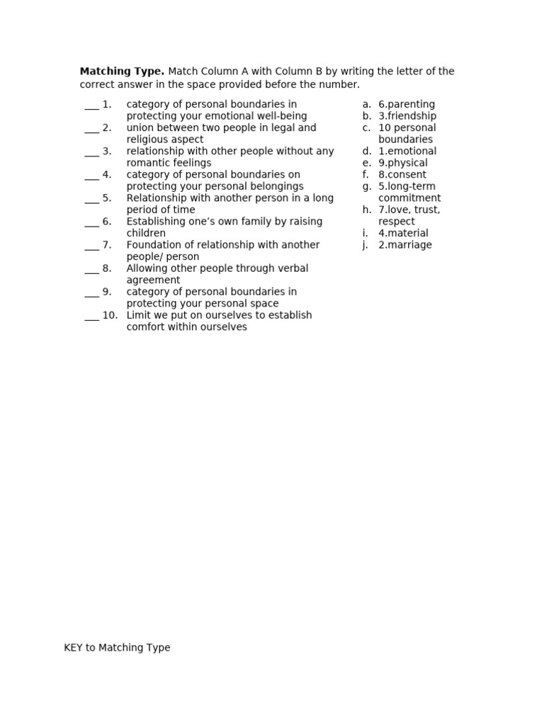 Matching Type | PDF