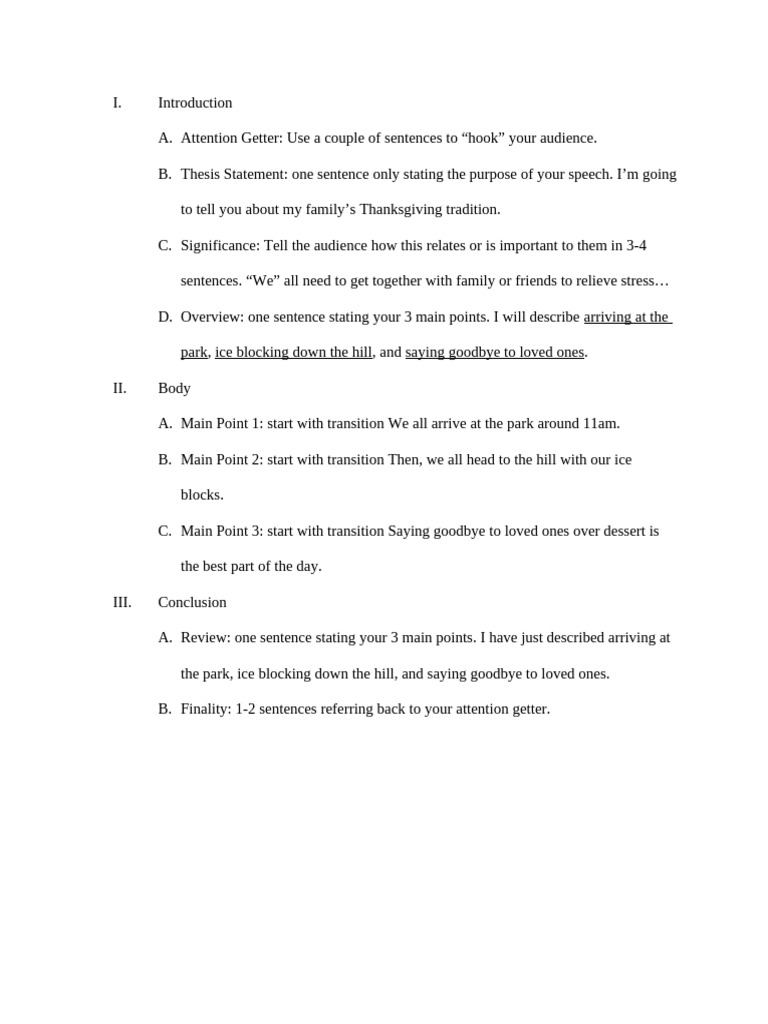 Informative Outline Template With Notes | PDF