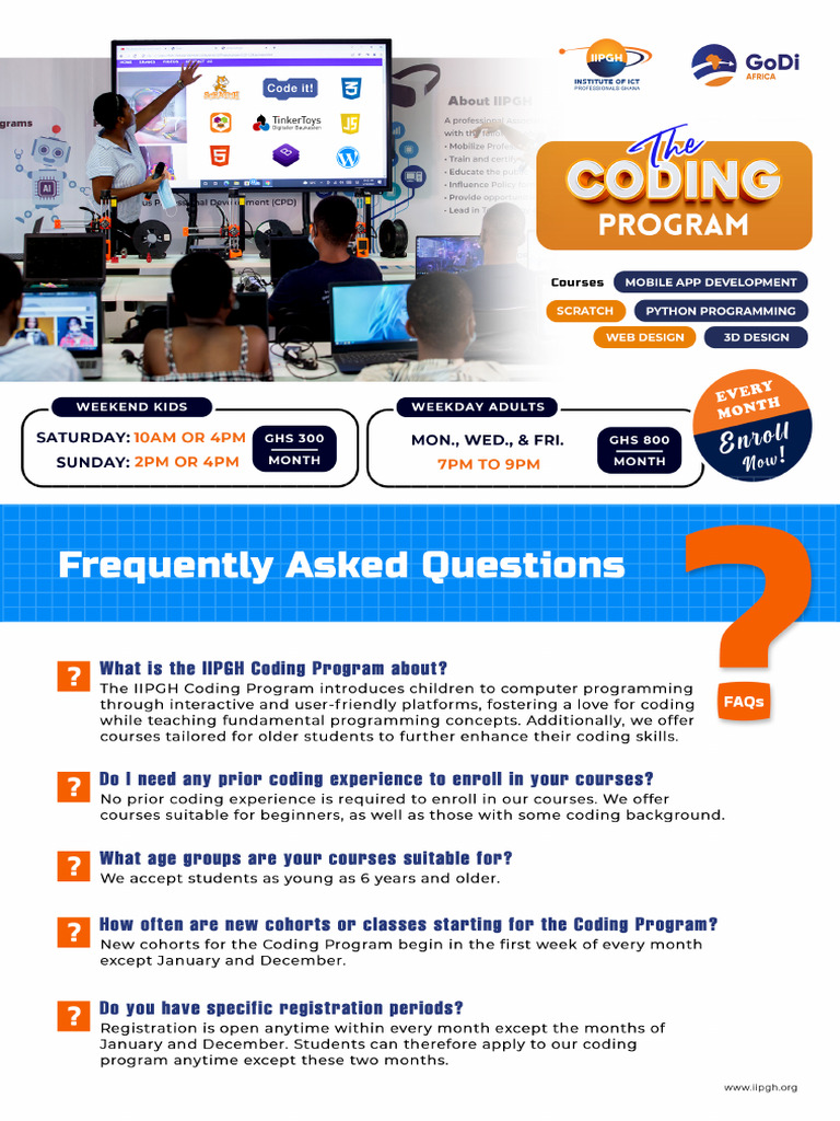 IIPGH Coding Program Flyer | PDF