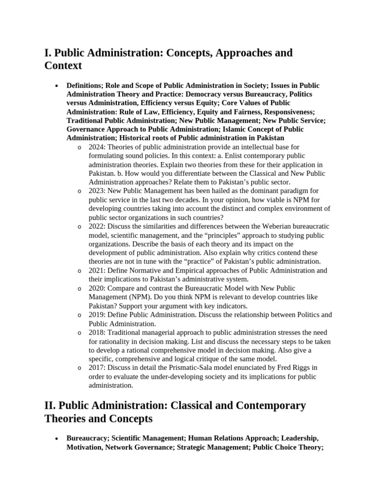Public Add Past Paper Questions | PDF | Leadership | Governance