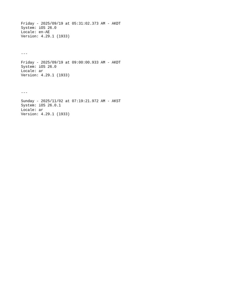 iOS System Logs for September-November 2025 | PDF