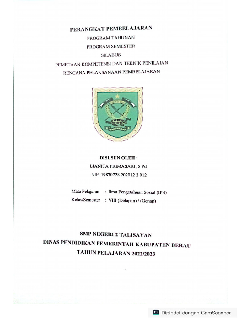 RPP Ips 8 SMT 2 Lianita Primasari 2022 - 2023 | PDF
