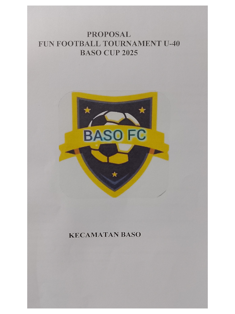 Proposal Fun Footbaal Legend Baso FC (1) | PDF