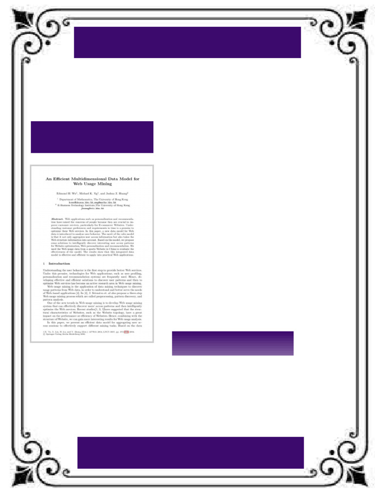 An Efficient Multidimensional Data Model for Web Usage Mining 1st ...