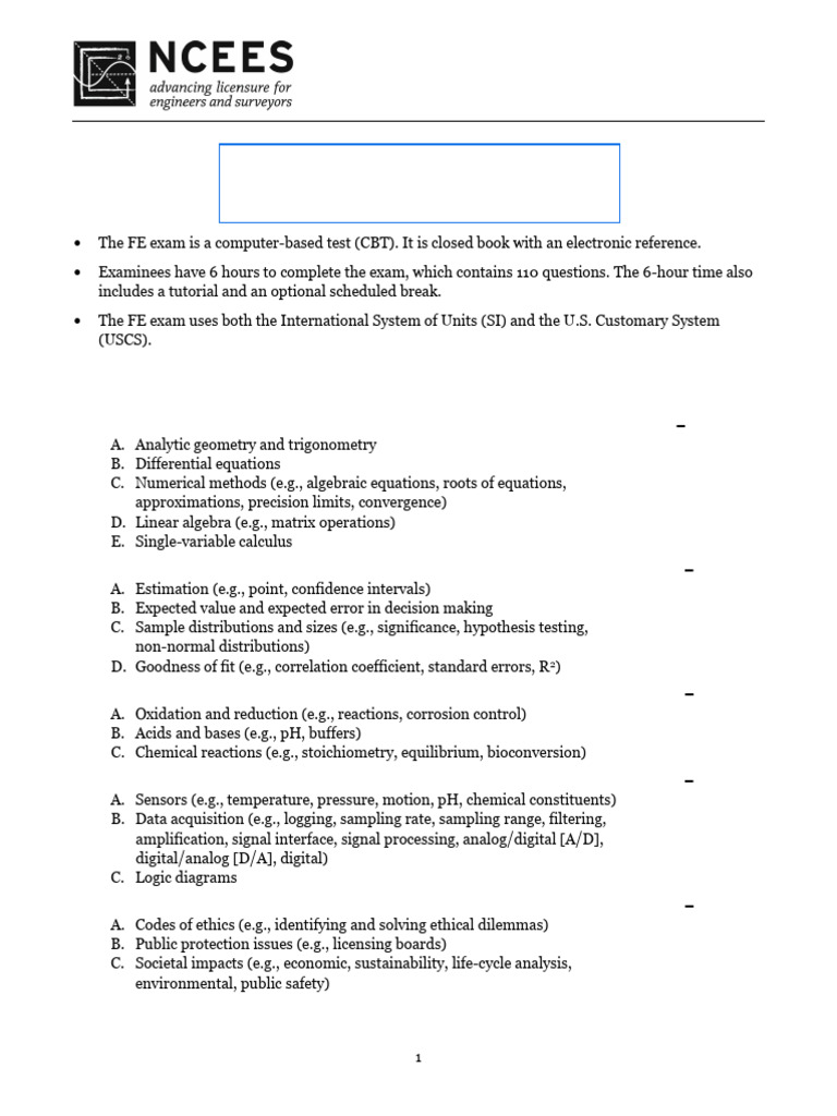 FE Other Disciplines 1 | PDF | Stress (Mechanics) | Fluid Dynamics