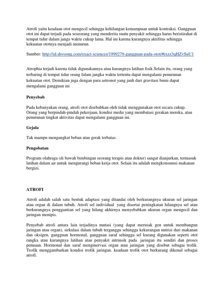 Atrofi Otot | PDF