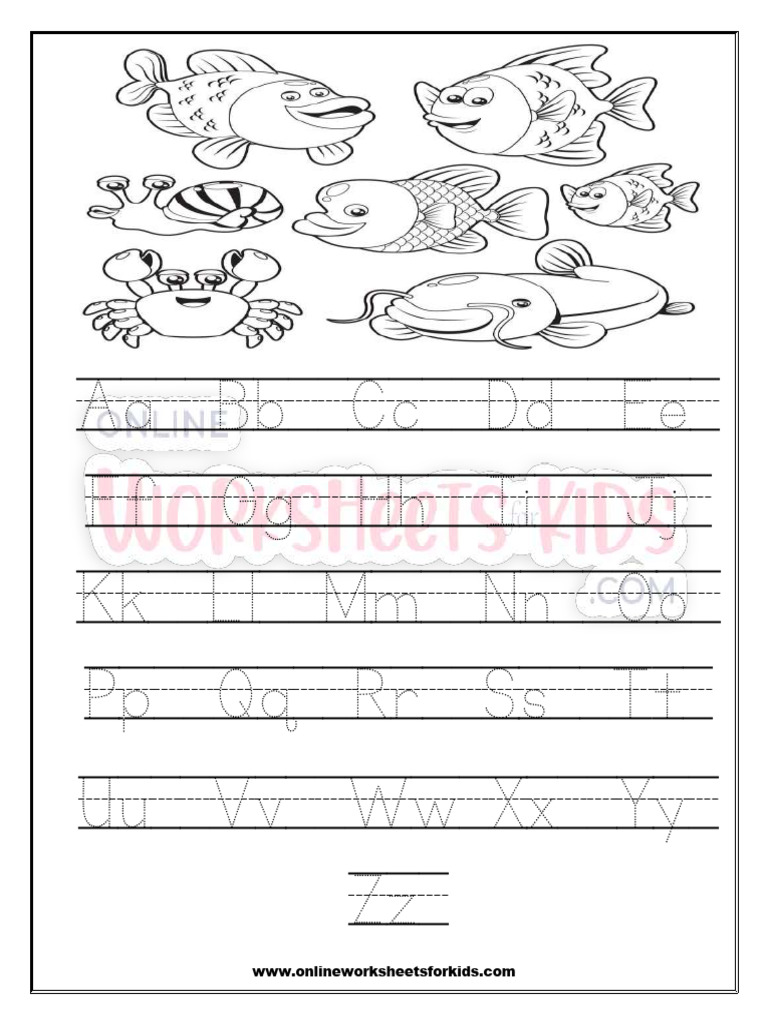 Uppercase and Lowercase Alphabet Tracing Worksheets 2 | PDF