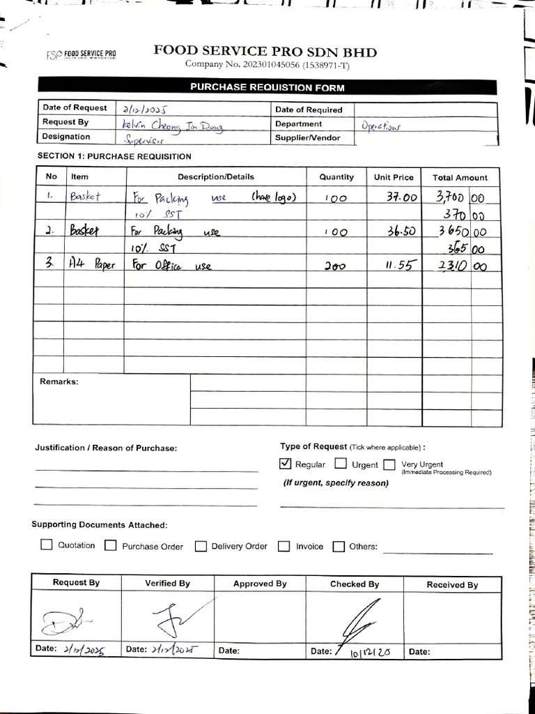 Perfect Distribution SDN BHD - PDI-001380 | PDF