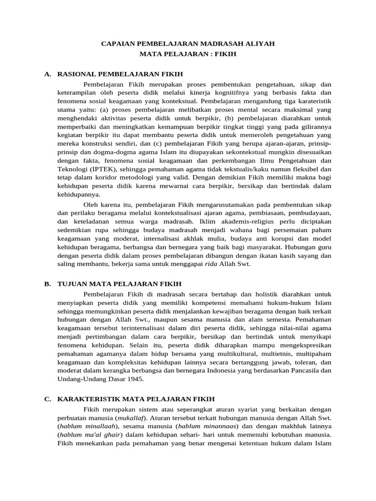 Modul Ajar Fikih 10 Fix | PDF