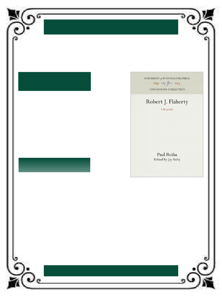 Robert J Flaherty A Biography Paul Rotha (Editor) ebook entire content ...