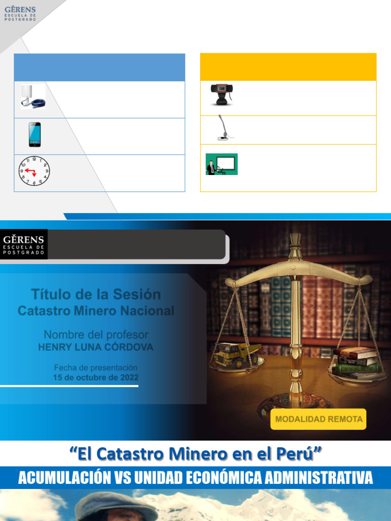 Catastro Minero Nacional Parte 3 - Prof. Henry Luna | PDF | Minería ...