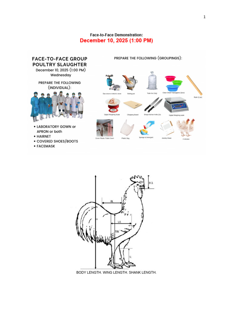 Poultry Slaughter Procedure Guide | PDF | Poultry | Neoplasms