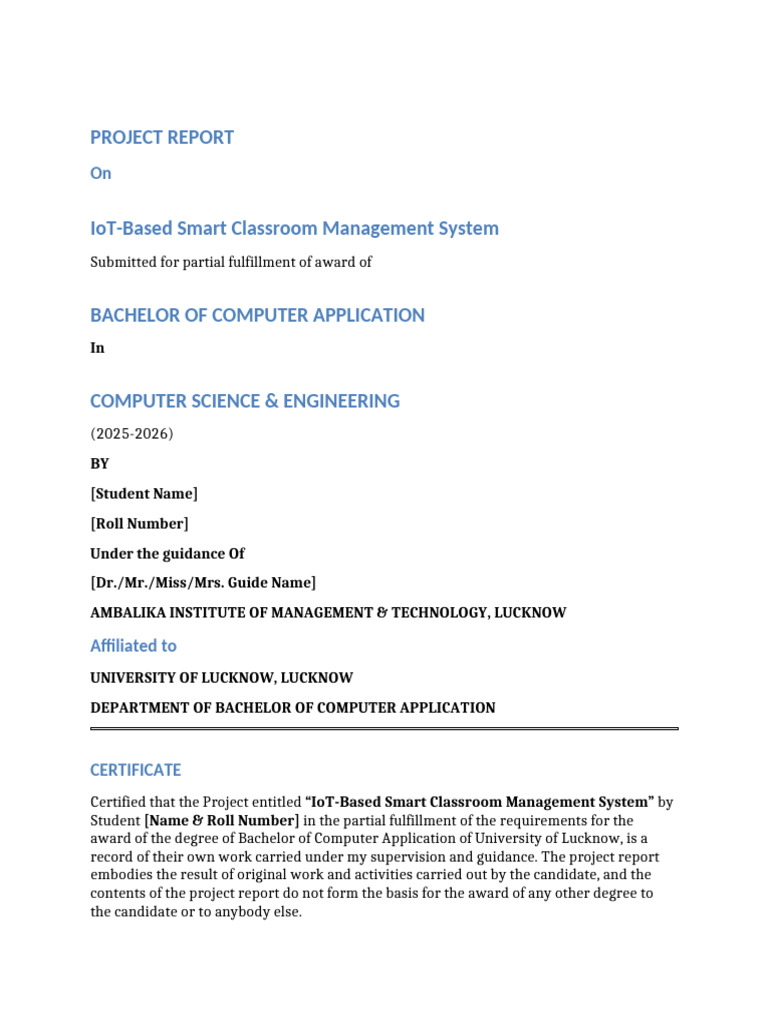 BCA_Minor_Project | PDF | Internet Of Things | Databases