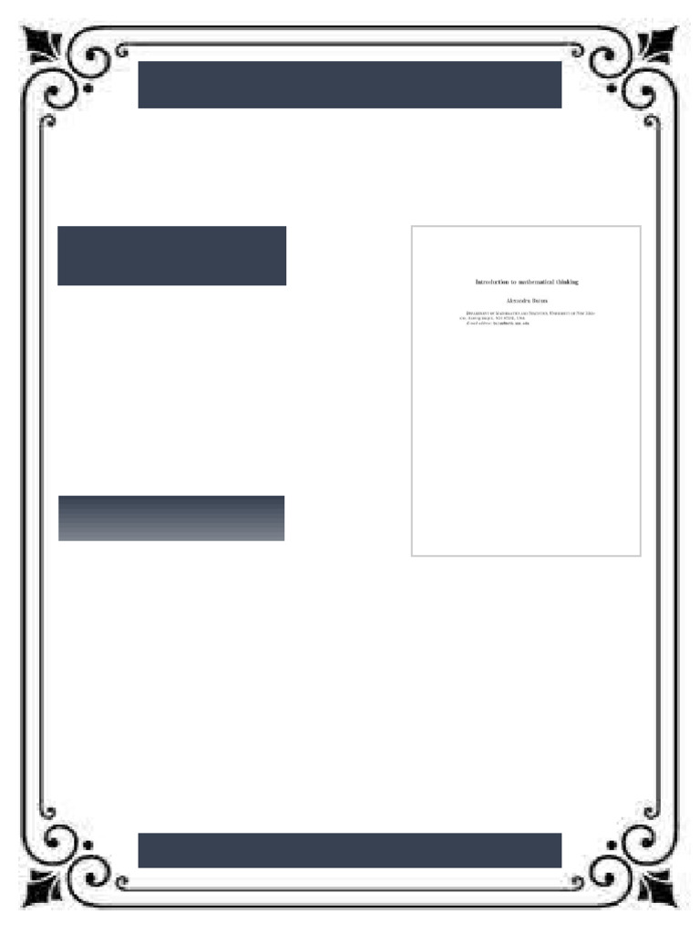 Introduction to mathematical thinking Alexandru Buium eBook max edition ...