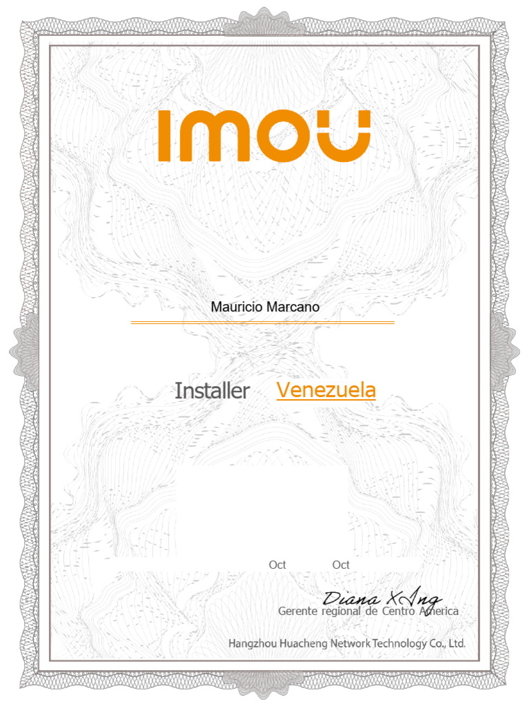 IMOU Certificates_Mauricio Marcano | PDF