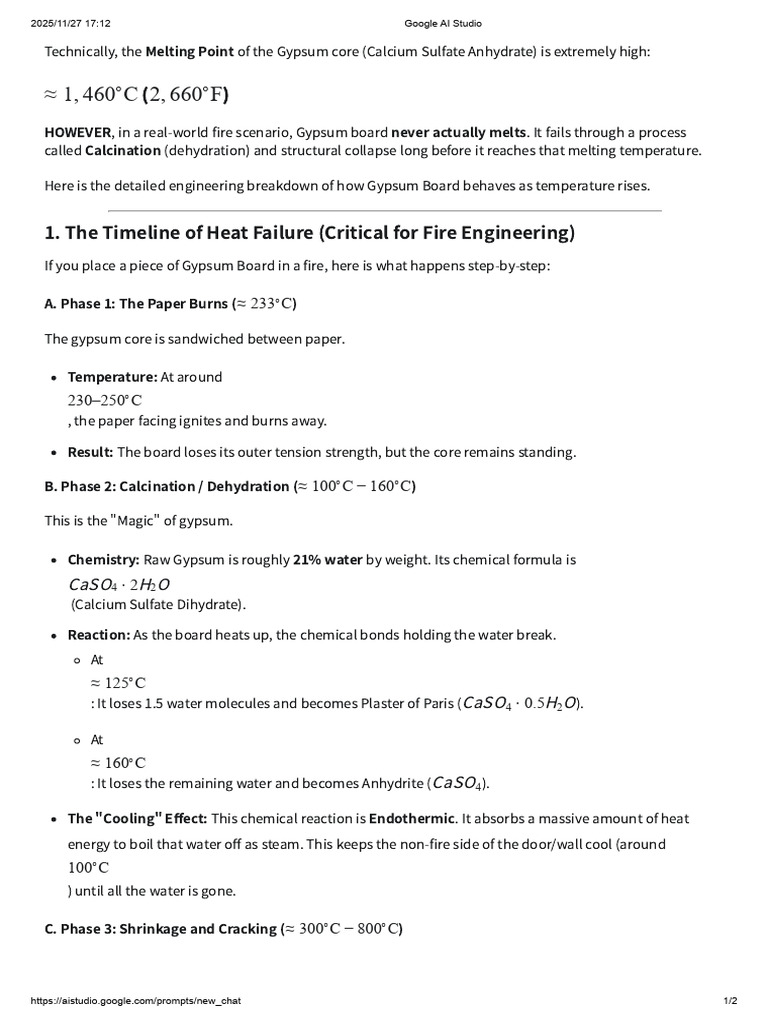 The Meilting Point of the Gypsum Core | PDF | Applied And ...