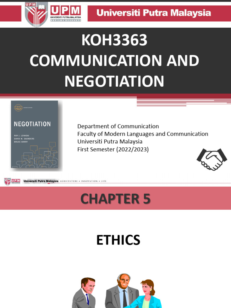 Chapter 5 Ethics | PDF | Negotiation | Deception
