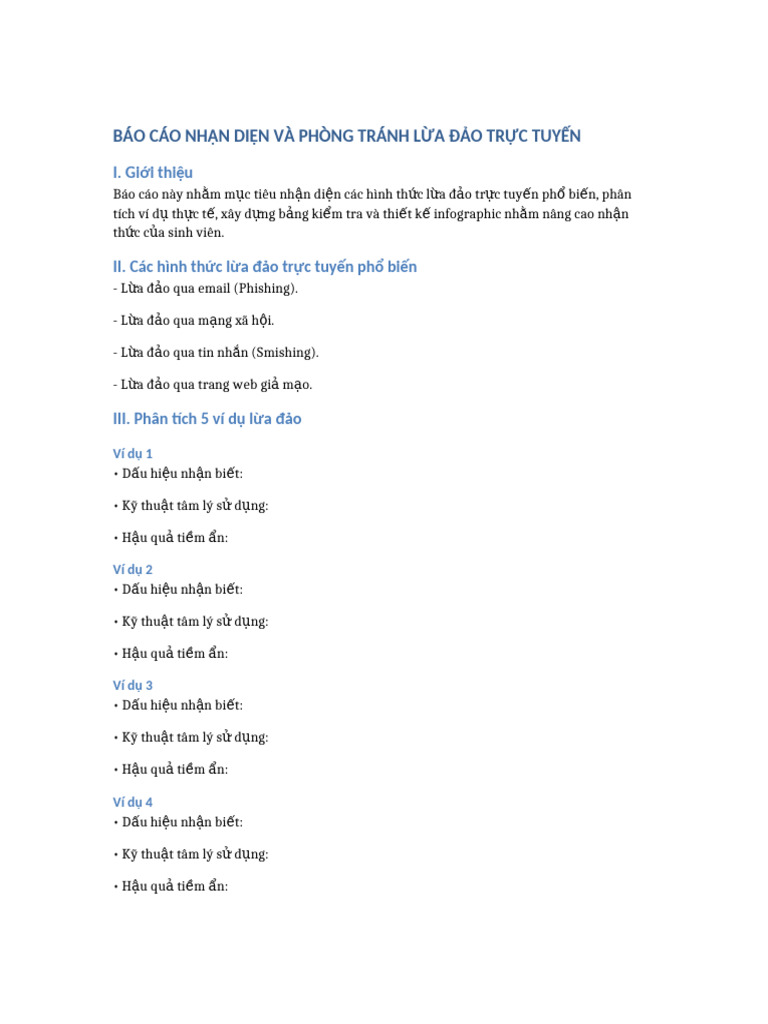 Bao Cao Lua Dao Truc Tuyen | PDF