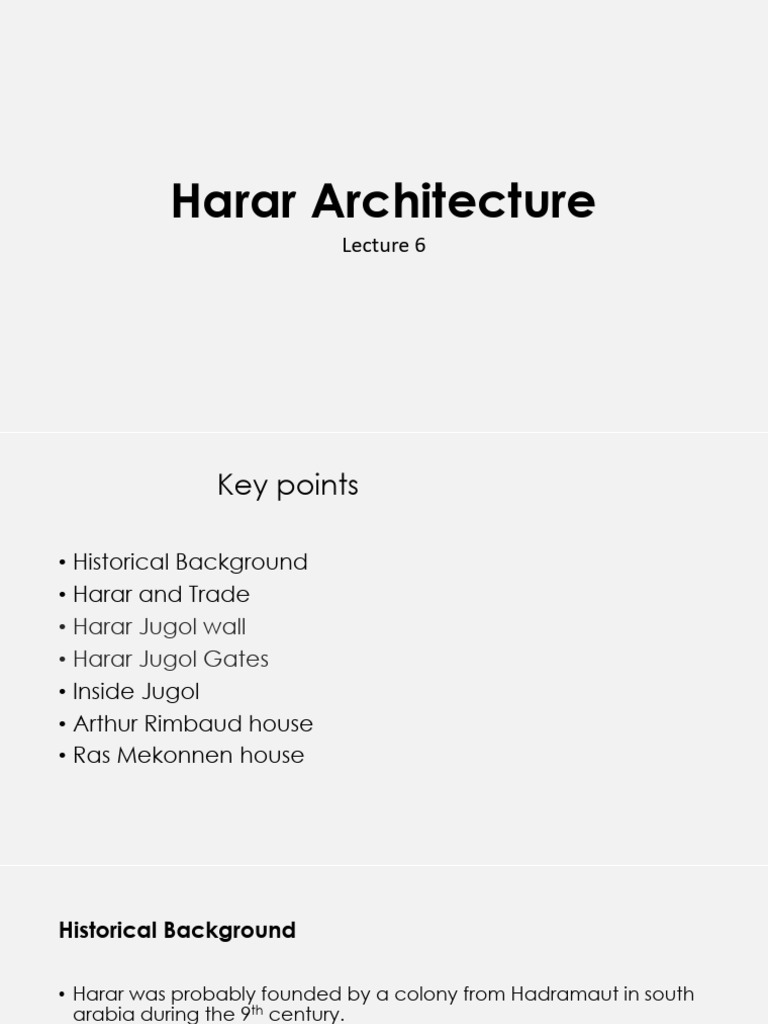 Harar Architecture: Historical Insights | PDF