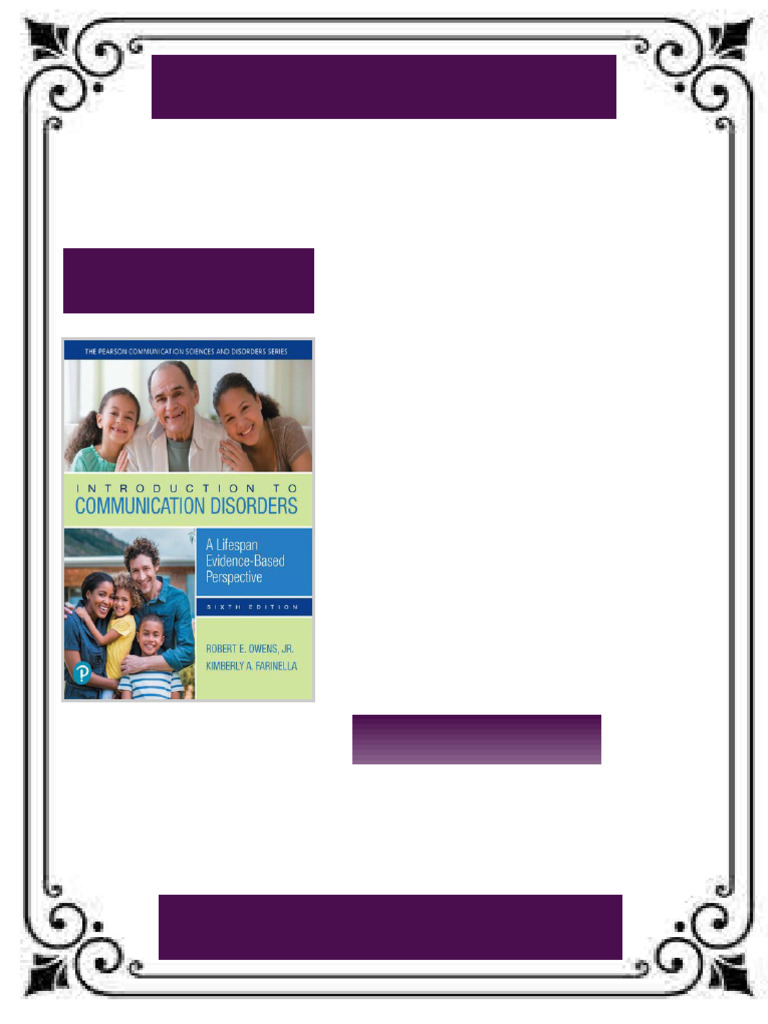 Introduction to Communication Disorders: A Lifespan Evidence-Based ...
