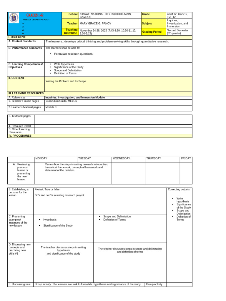 WLP-iii #3 | PDF | Learning | Teachers