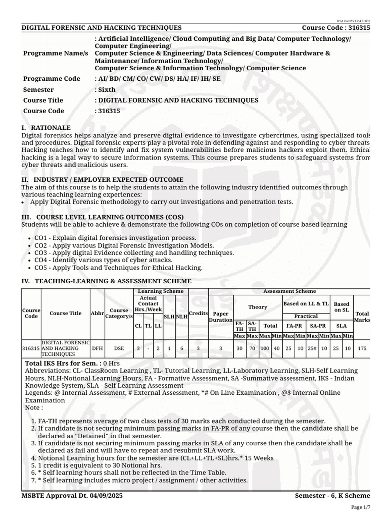 316315-Digital Forensic and Hacking Techniques | PDF | Security Hacker ...