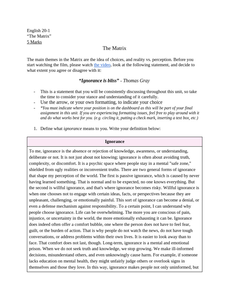 Ignorance vs. Truth: A Critical Analysis | PDF | Truth | Knowledge