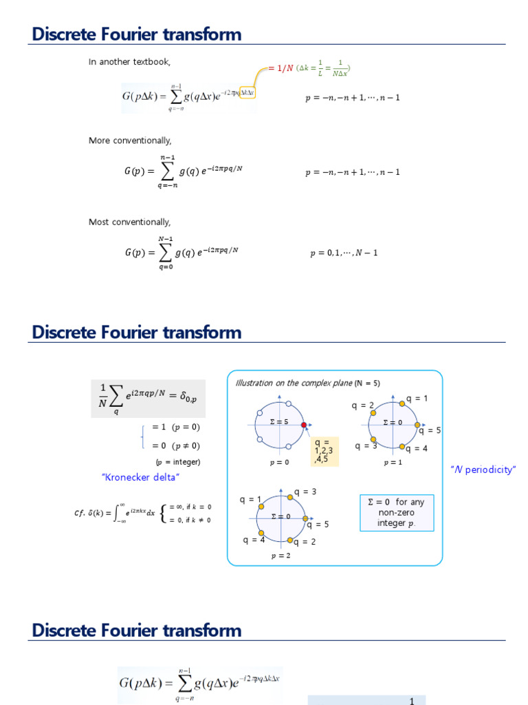 Intro Discrete Fourier Transform Supplementary 251208 124414 | PDF ...