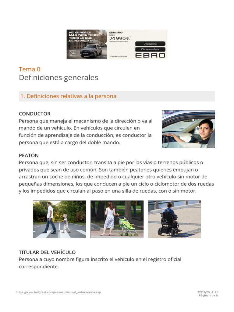 Definiciones Relativas A La Persona - Manual Conducir Permiso ...